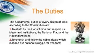 FUNDAMENTAL DUTIES OF INDIAN CITIZEN | PPTX