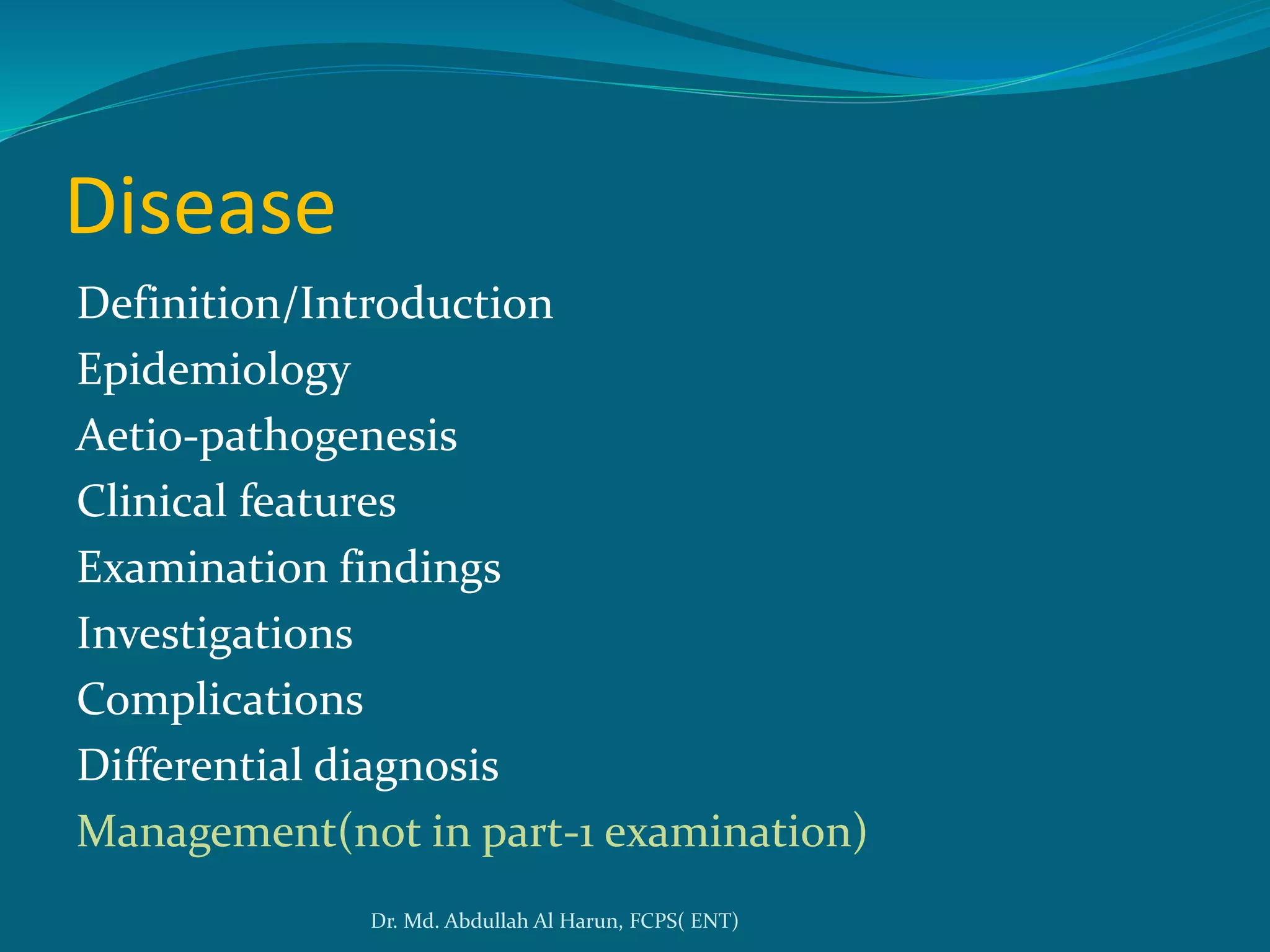 FCPS Part-1 Pathology -Ear Disease | PPTX