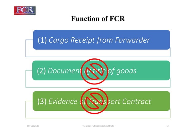 FCR-The use of FCR in Intl Trade (ENG) danny diep to | PDF
