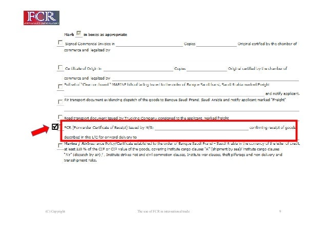 Fcr the use of fcr in intl trade (eng) danny diep to