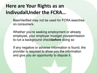 Individual Rights Under the Fair Credit Reporting Act | PPTX