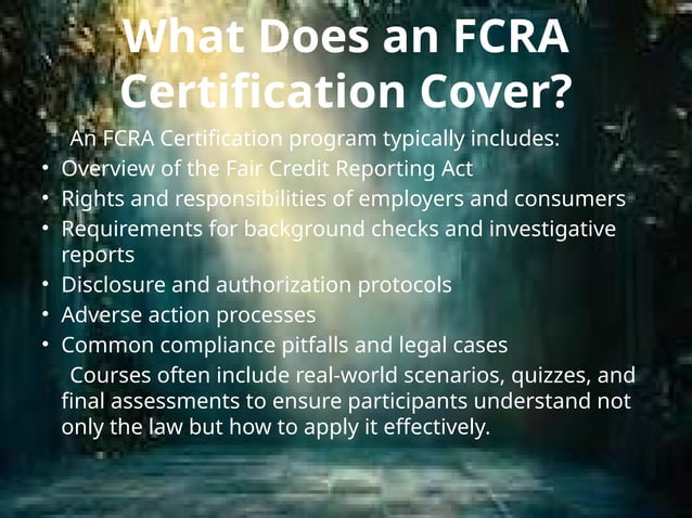Certified FCRA Specialist: Navigate Compliance with Confidence | PPT