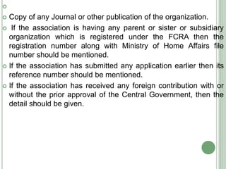 FCRA (Foreign Contribution (Regulation) Act ) 2010 | PPTX