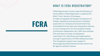 FCRA Registration - Definition, Process & Cancellation | PPT