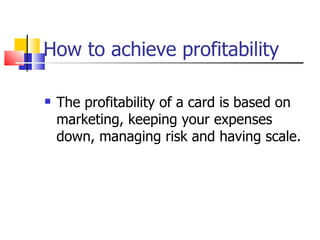 Credit Card Business Plan | PPT