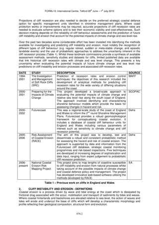 Climate Change Impact On Cliff Instability And Erosion | PDF