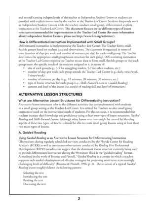 Fcrr small groupalternativelessonstructures | PDF