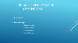High performance computing in cyber security | PPT