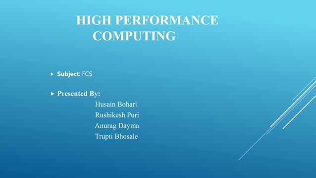 High performance computing in cyber security | PPT