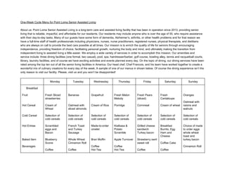 Fcs435 Senior Center Menu | PPT