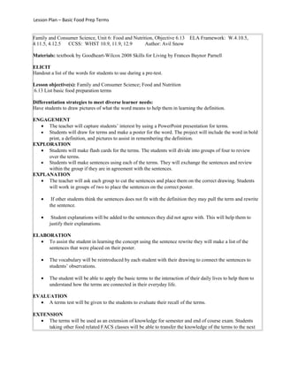 Fcs 6.13 lesson_plan_has_accompanying_ppt | PDF