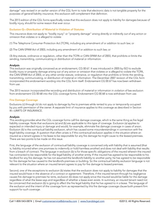 CGL Coverage Form -- Coverage A (from FC&S Legal: The Insurance ...