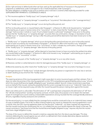 CGL Coverage Form -- Coverage A (from FC&S Legal: The Insurance ...