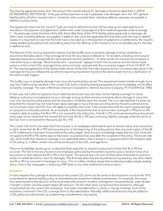 CGL Coverage Form -- Coverage A (from FC&S Legal: The Insurance ...