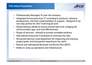 Fcs Software Solutions Corporate Presentation V1 0 (3) | PPT