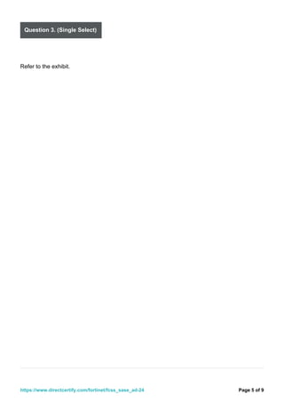 FCSS_SASE_AD-24 Certification – Fortinet FortiSASE 24 Administrator | PDF