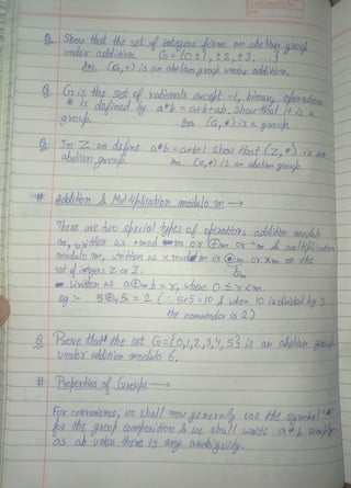 Group Theory || Fundamental of Computer Science | PDF