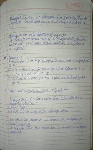 Group Theory || Fundamental of Computer Science | PDF