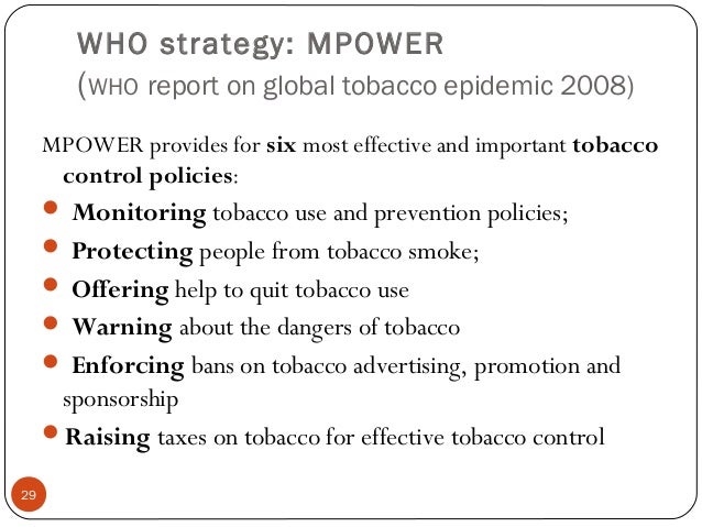 The Framewok Convention on Tobacco Control
