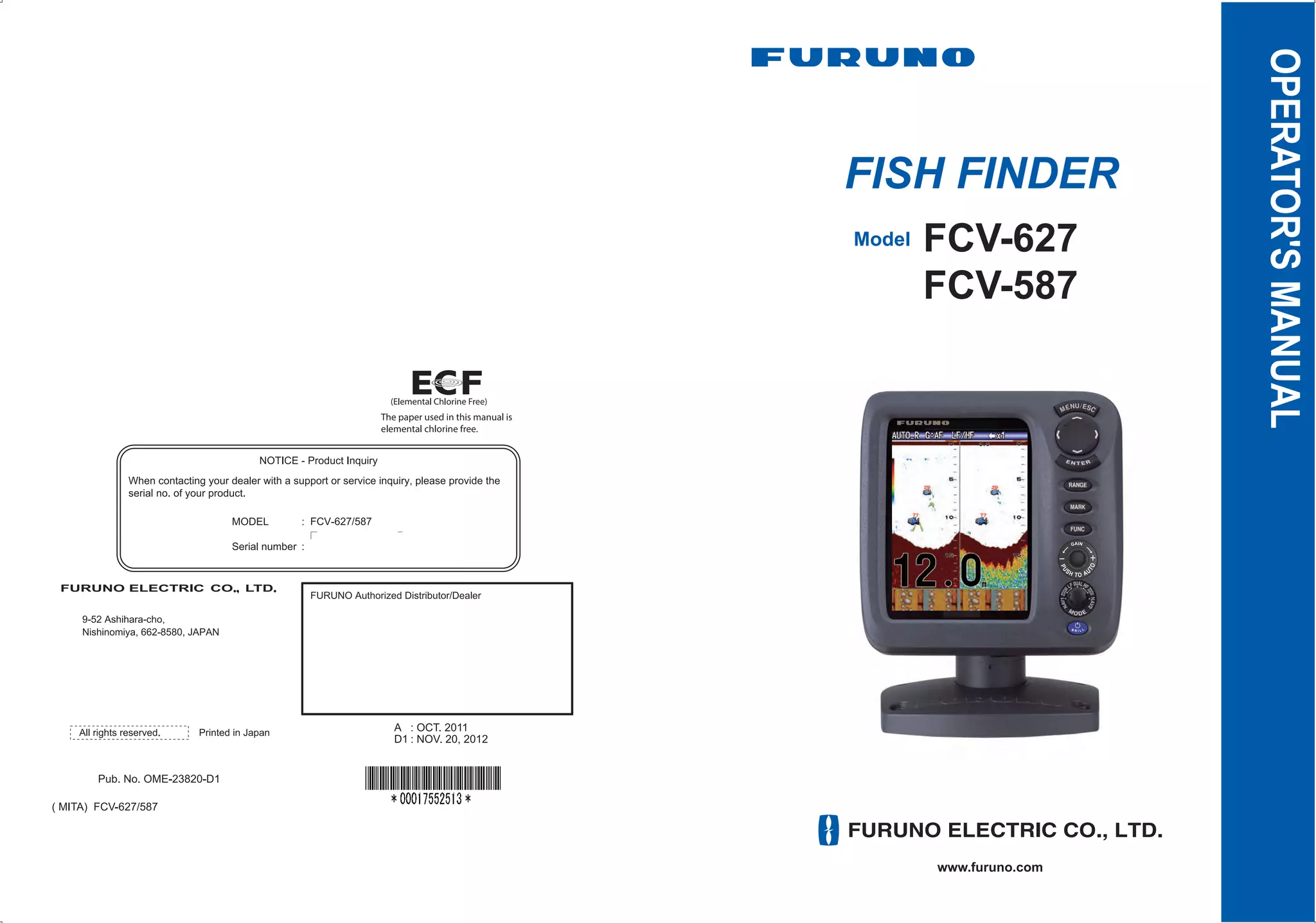 operators manual Furuno FCV 627.pdf
