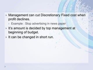 Cost Classification(fixed cost and variable cost) and BEP | PPTX