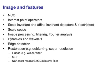 Fcv core szeliski_zisserman | PDF