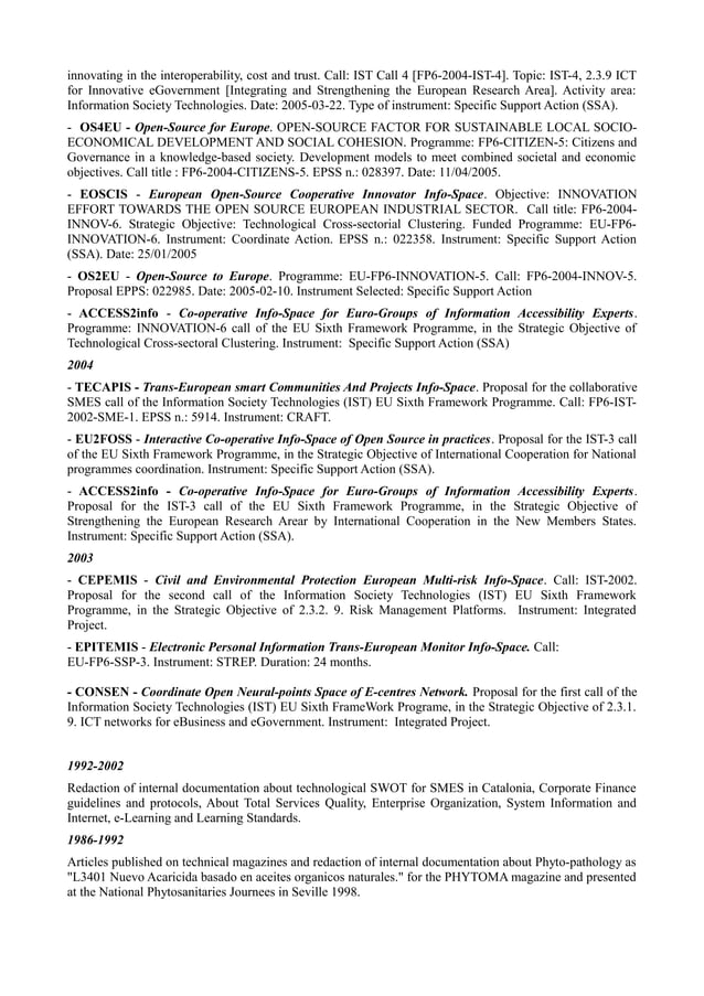 FCV curriculum vitae Setembre 2011 [CT] | PDF