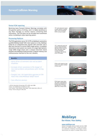 Forward Collision Warning - Technology | PDF