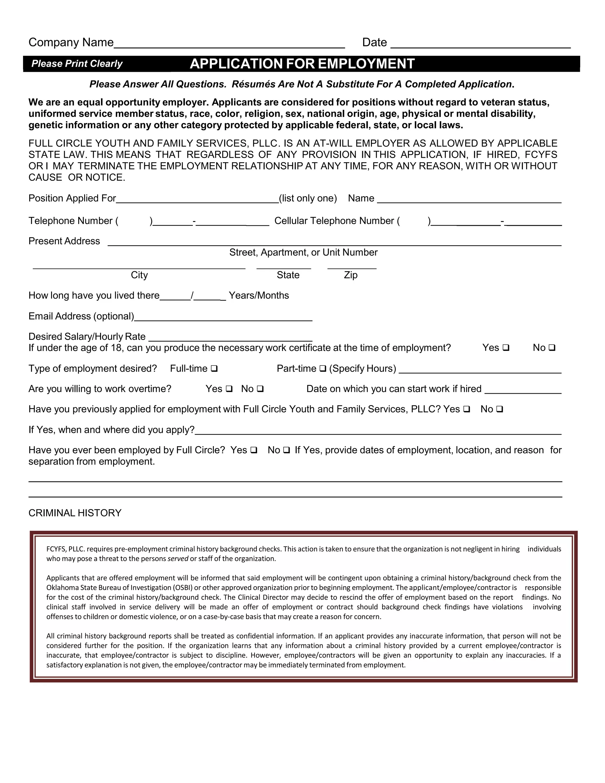 Fcyfs application | PDF