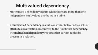 FUNCTION DEPENDENCY AND TYPES & EXAMPLE | PPTX