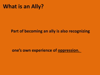 What is an Ally | PPTX