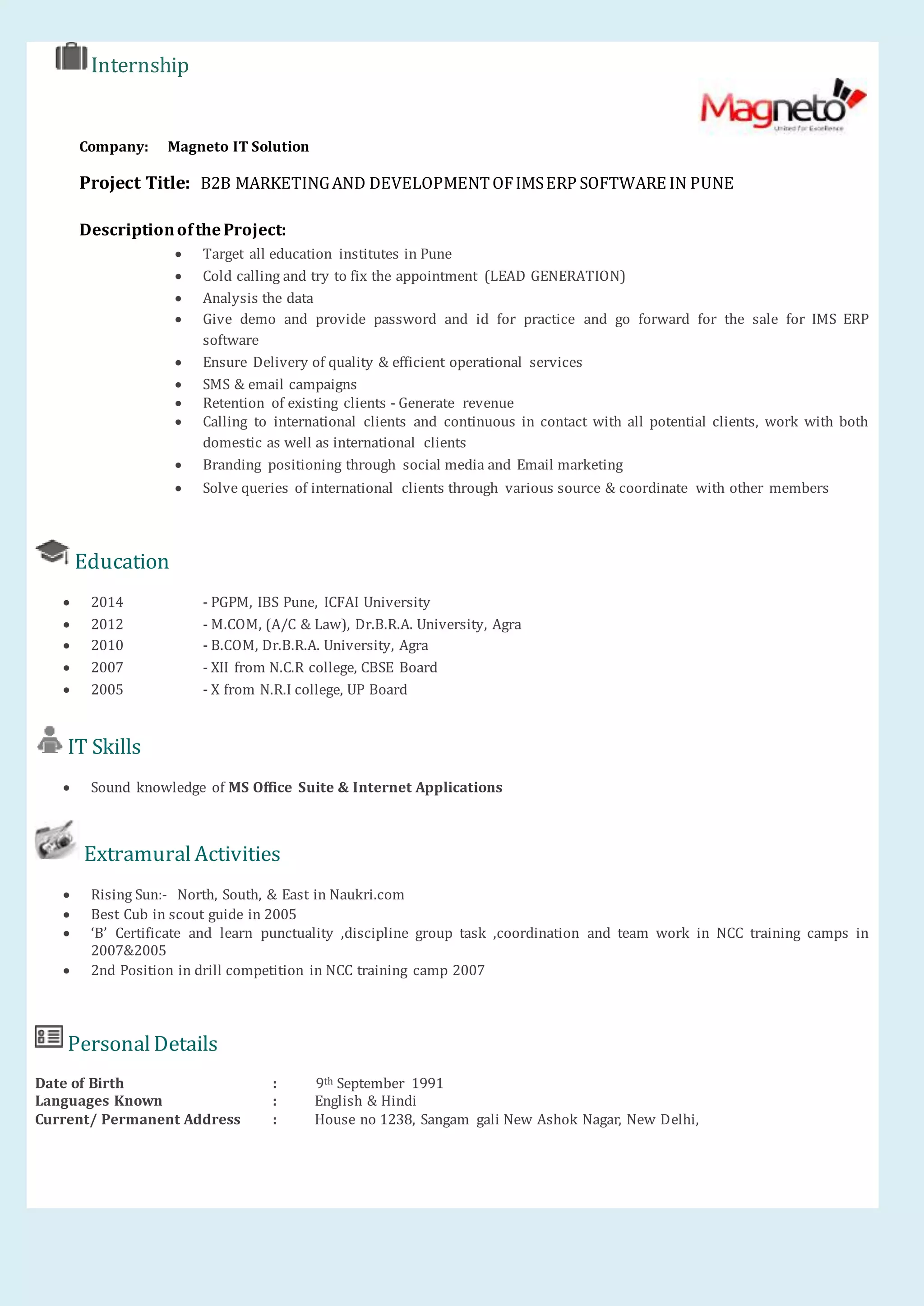 vikrant new resume | PDF