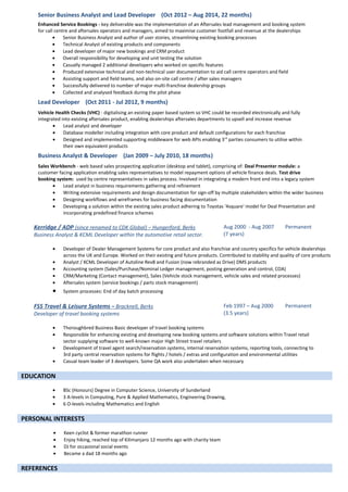 Toby Smith CV v4 | PDF