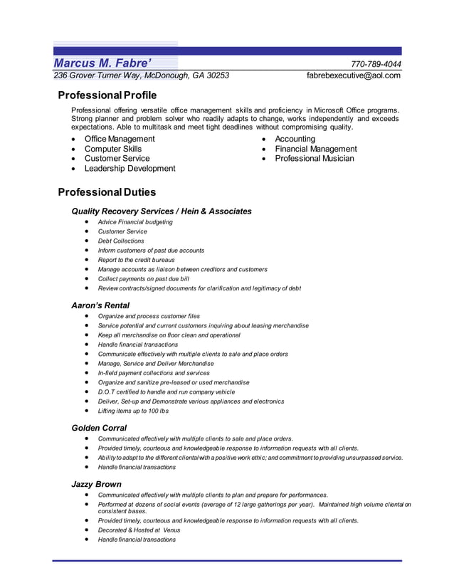 Marcus Resume4 | PDF