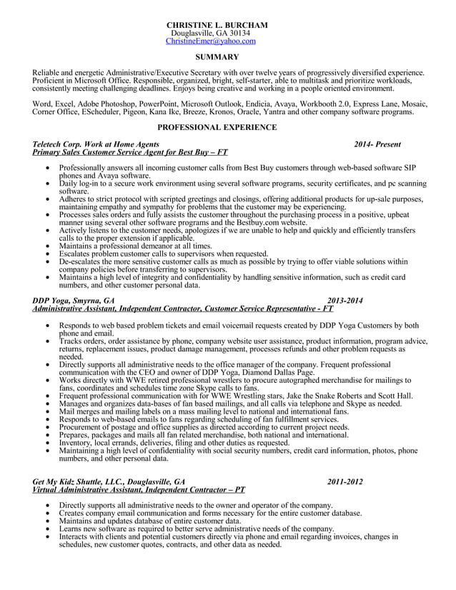 Christine Burcham Resume 2014 | PDF