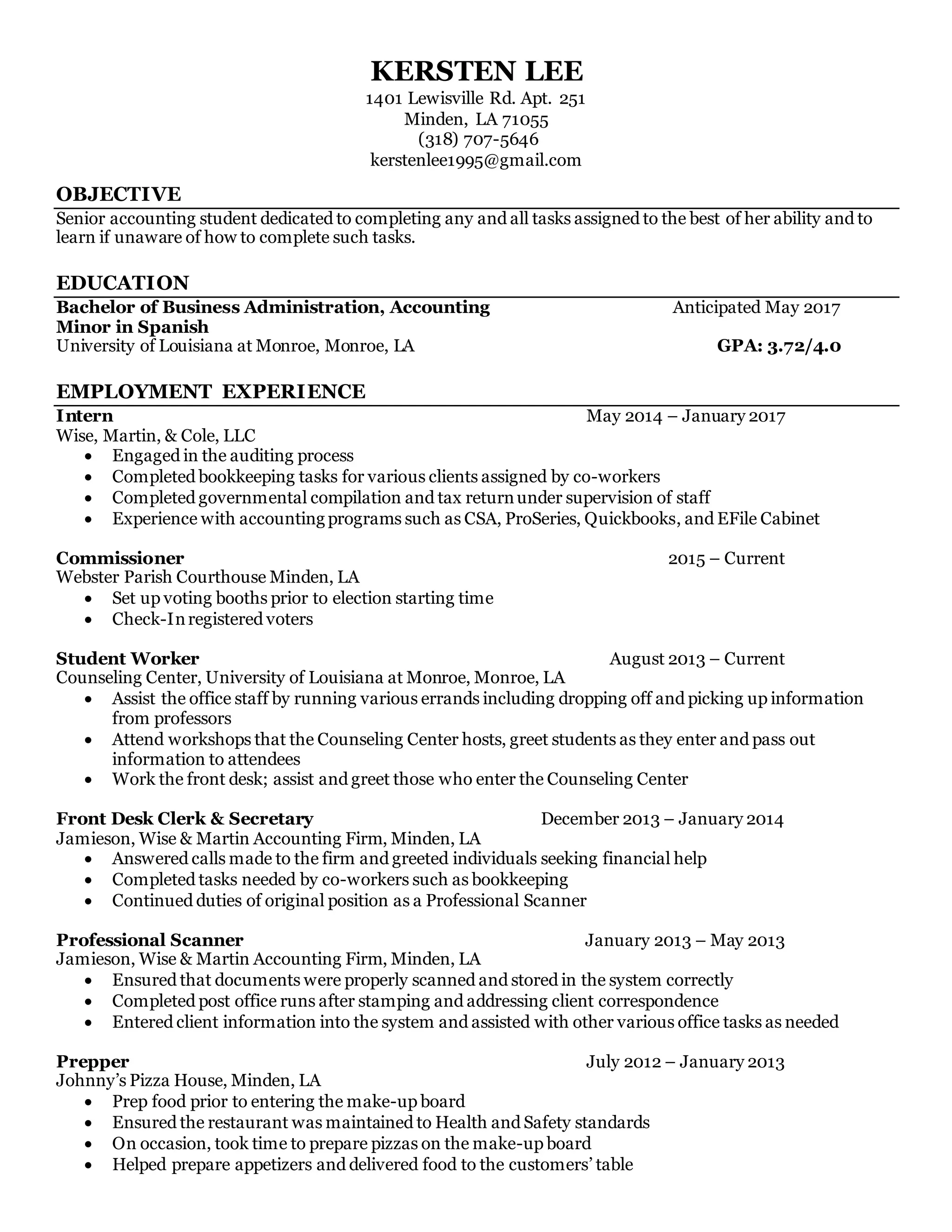 Kersten Lee's Resume | DOCX