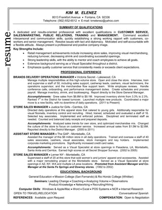 Kims Resume | PDF | Sales | Business