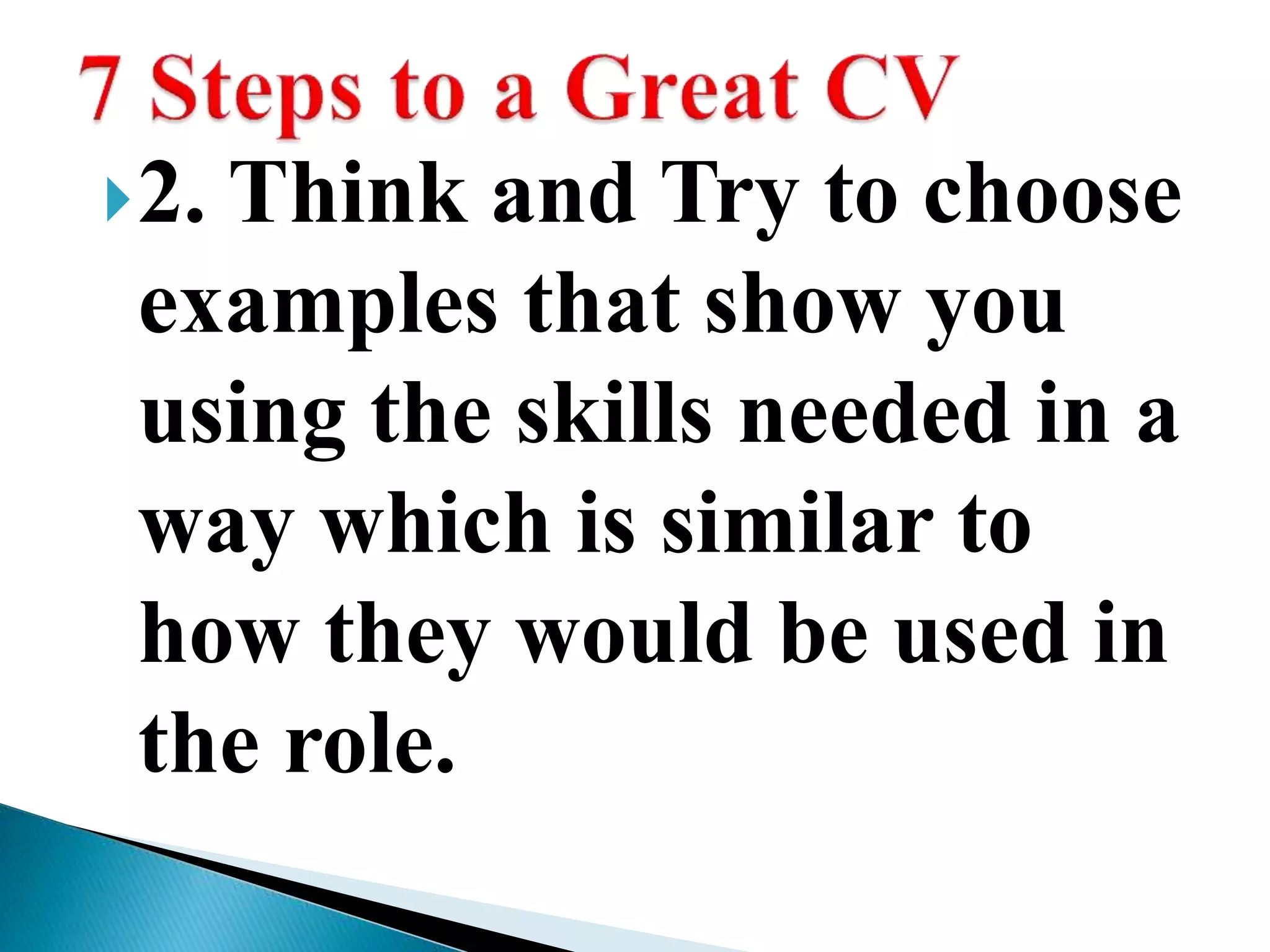 CV Writing Presentation | PPTX