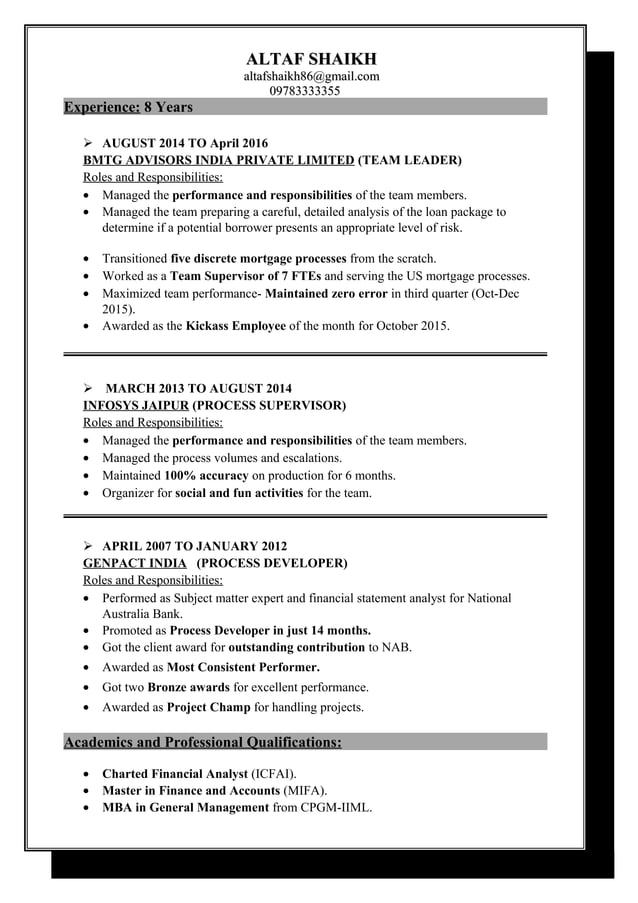 Resume- Altaf Shaikh | PDF