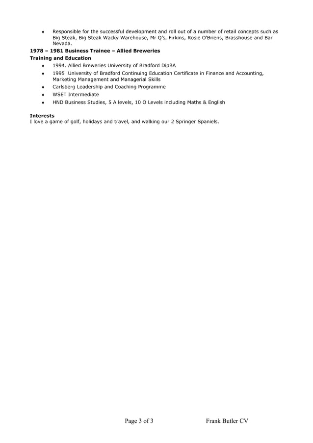 frankbutlercvfeb15 | PDF