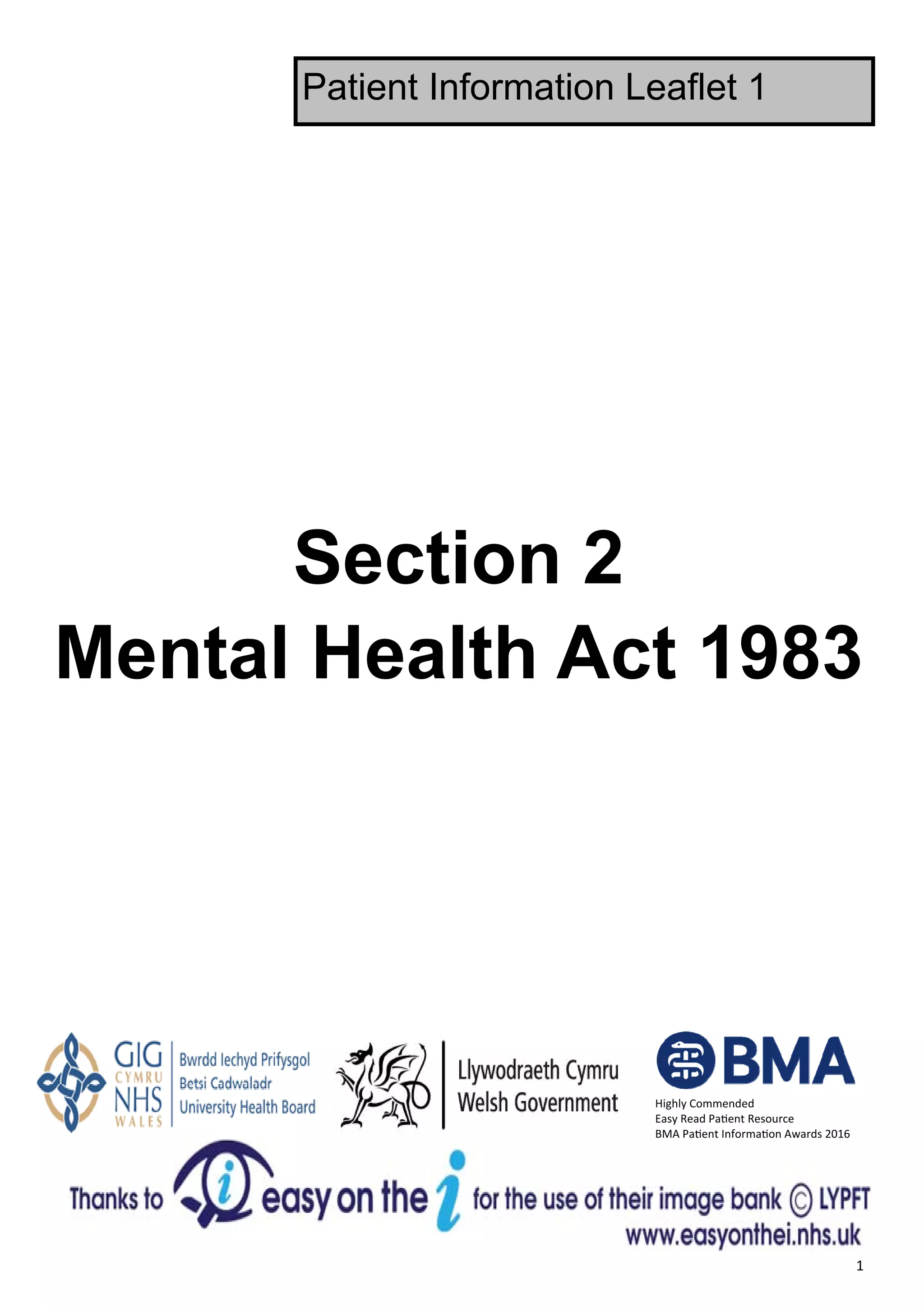 MHA Section 2 - Leaflet 1 | PDF