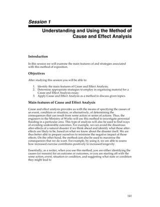 English Cause or Effects Essay Writing | PDF