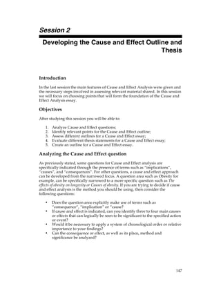 English Cause or Effects Essay Writing | PDF