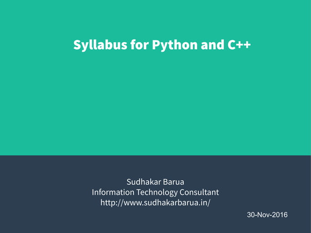 Syllabus | PPT