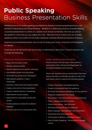 Executive Presence PUBLIC_SPEAKING ebrochure 2015 cd | PDF