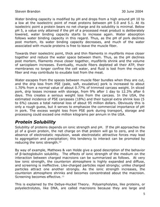 WATER BINDING BY MYOSIN | PDF
