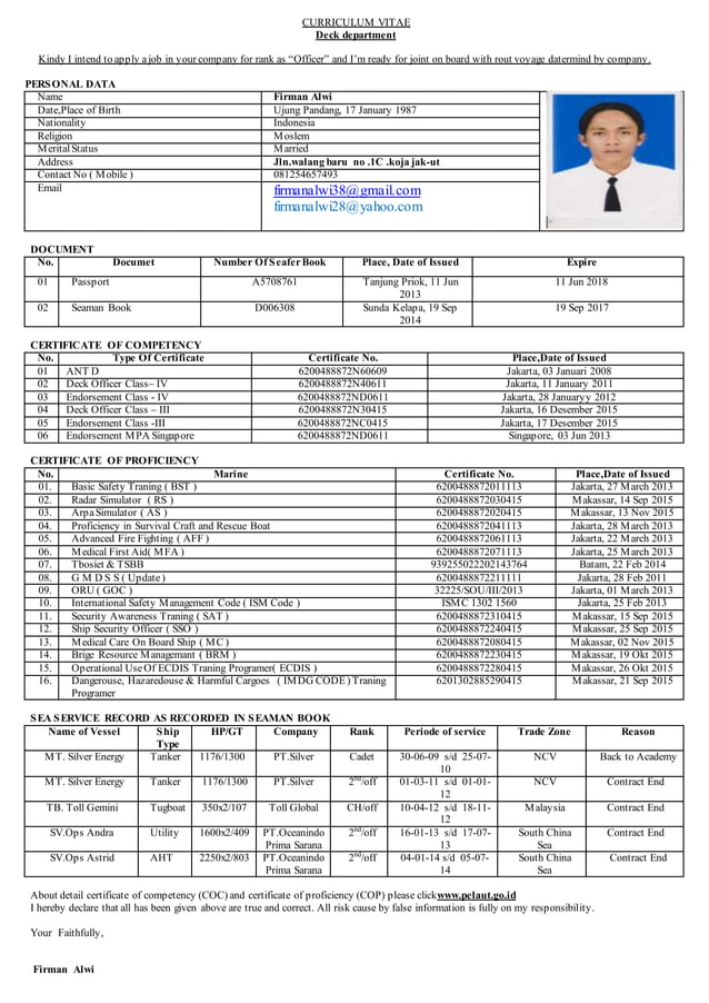 CV firman alwi 01 | PDF