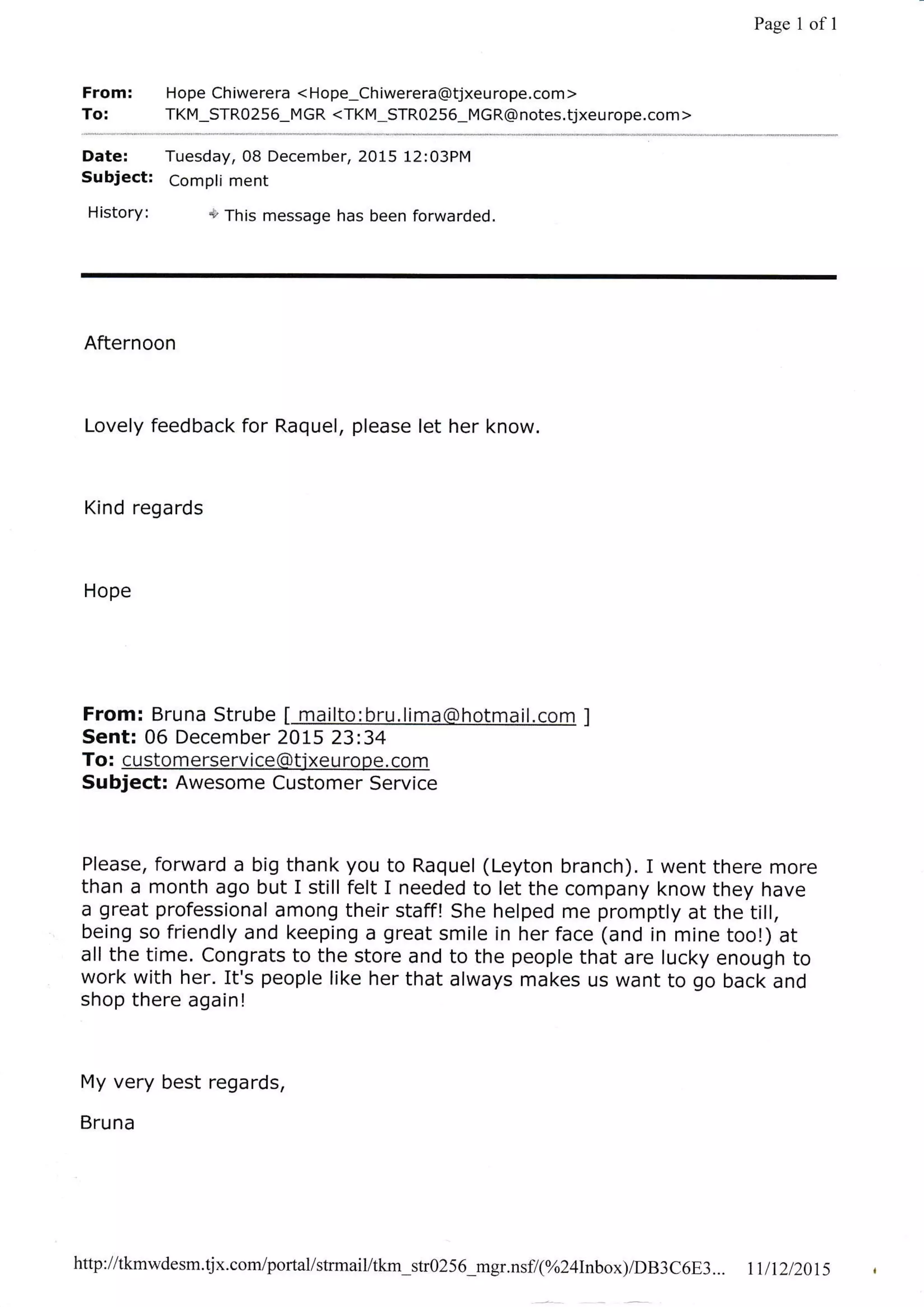 Recent Customer Feedback | PDF