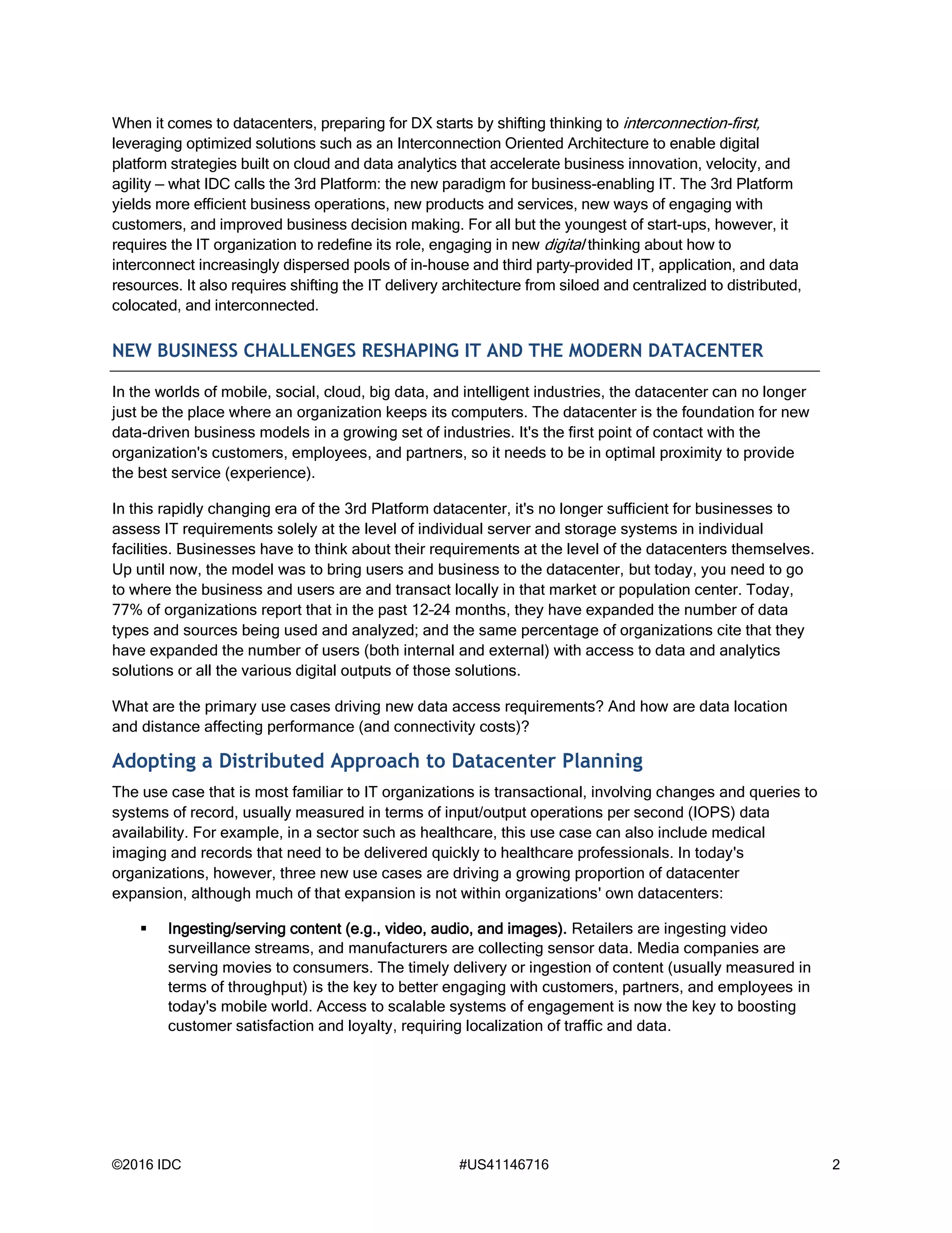 IDC Rethinking the datacenter | PDF | Databases | Computer Software and Applications