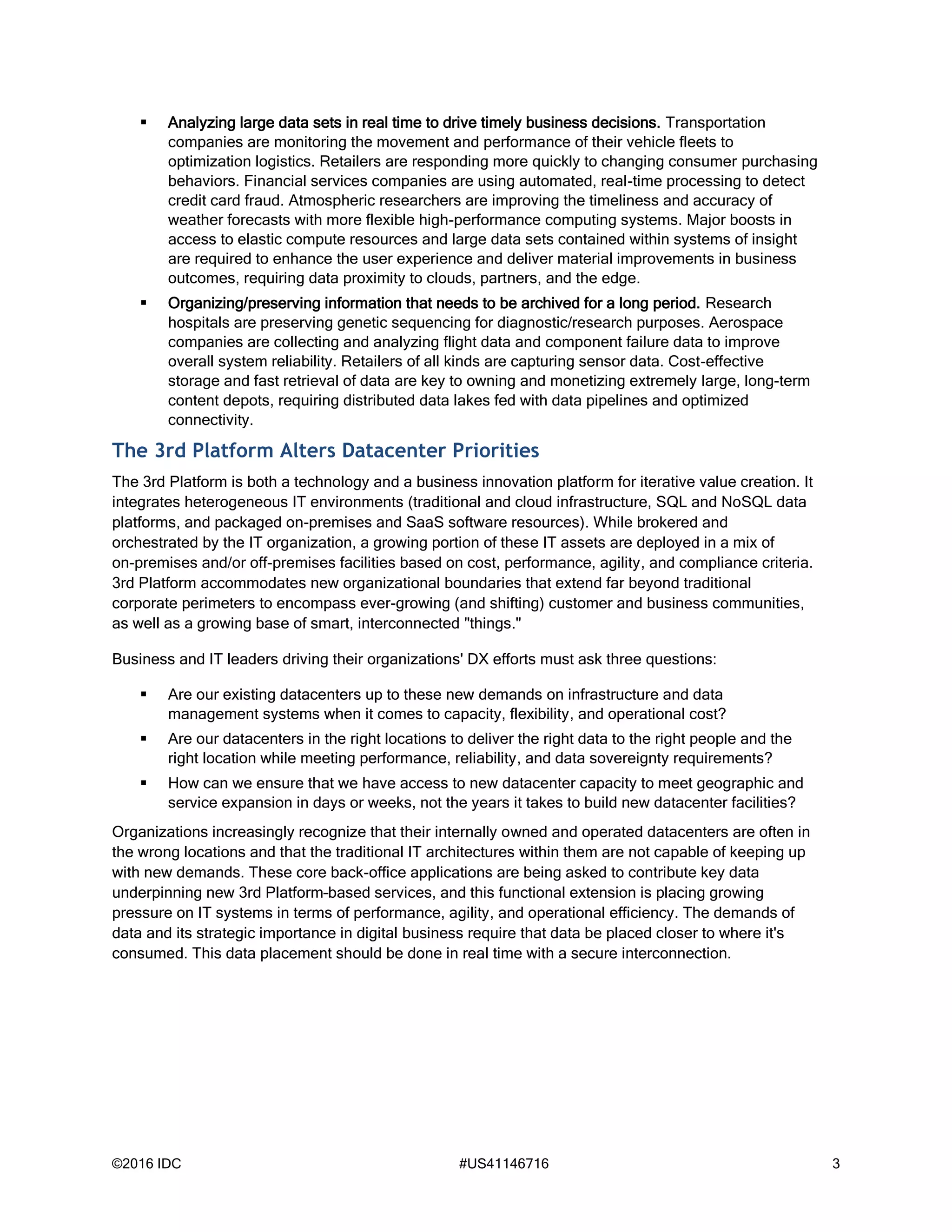 IDC Rethinking the datacenter | PDF | Databases | Computer Software and Applications